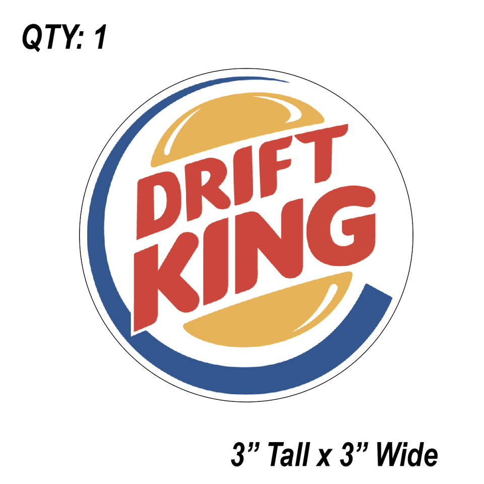 (1) Drift King car Sticker Auto Race Drift JDM Decal Euro Tuner Boost ...