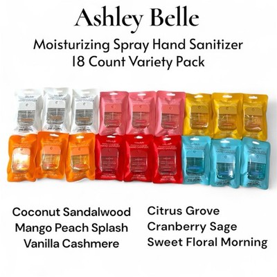 Ashley Belle Moisturizing Hand Sanitizer Spray 18 Count Variety Pack 1 ...