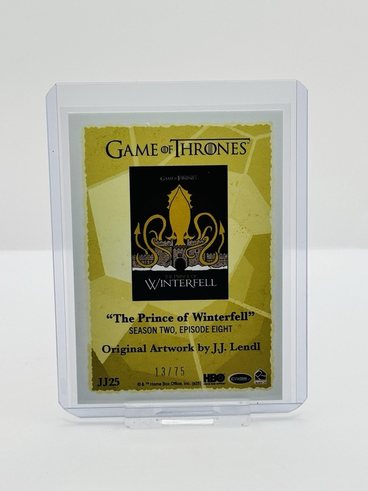2025 Game of Thrones The Great Houses JJ LENDL EPISODE POSTER JJ25 /75 ...