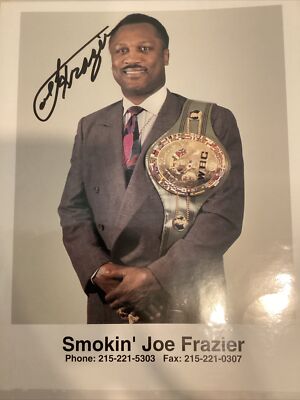 SMOKIN' JOE FRAZIER AUTOGRAPHED 8X10 BOXING PHOTO Signed | eBay