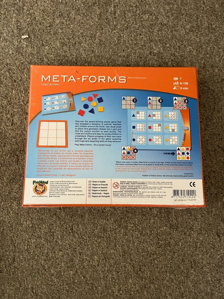 Foxmind Meta-Forms Puzzle-Solving Brain Builder Game NEW 2007 | eBay