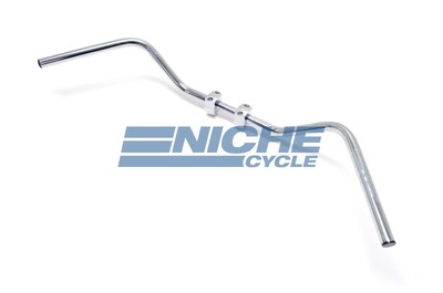 1" Steel Medium Western Motorcycle Handlebars Dimpled Chrome | eBay