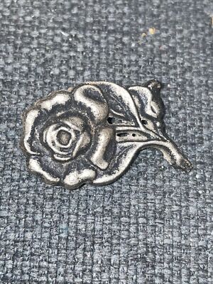 WWII GERMAN ROSE TINNIE PEWTER PIN BACK PARTICIPATE... | eBay