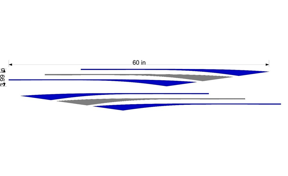 (2) RV Trailer Truck Boat Accent Stripe Decals Graphics Custom Colors ...