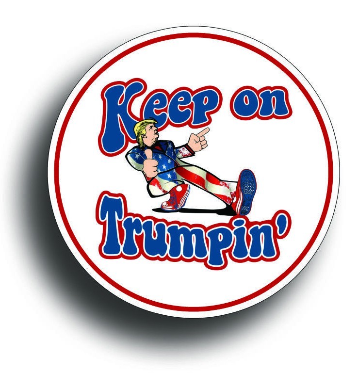 Die Cut Sticker Keep ON TRUMPIN Bumper Sticker - High Resolution Vinyl ...