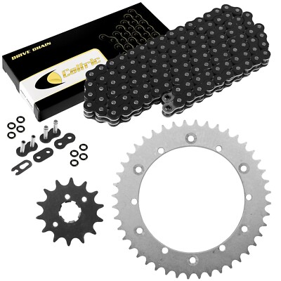 Black O-Ring Drive Chain & Sprockets Kit for Yamaha It465 81 82 / It490 ...