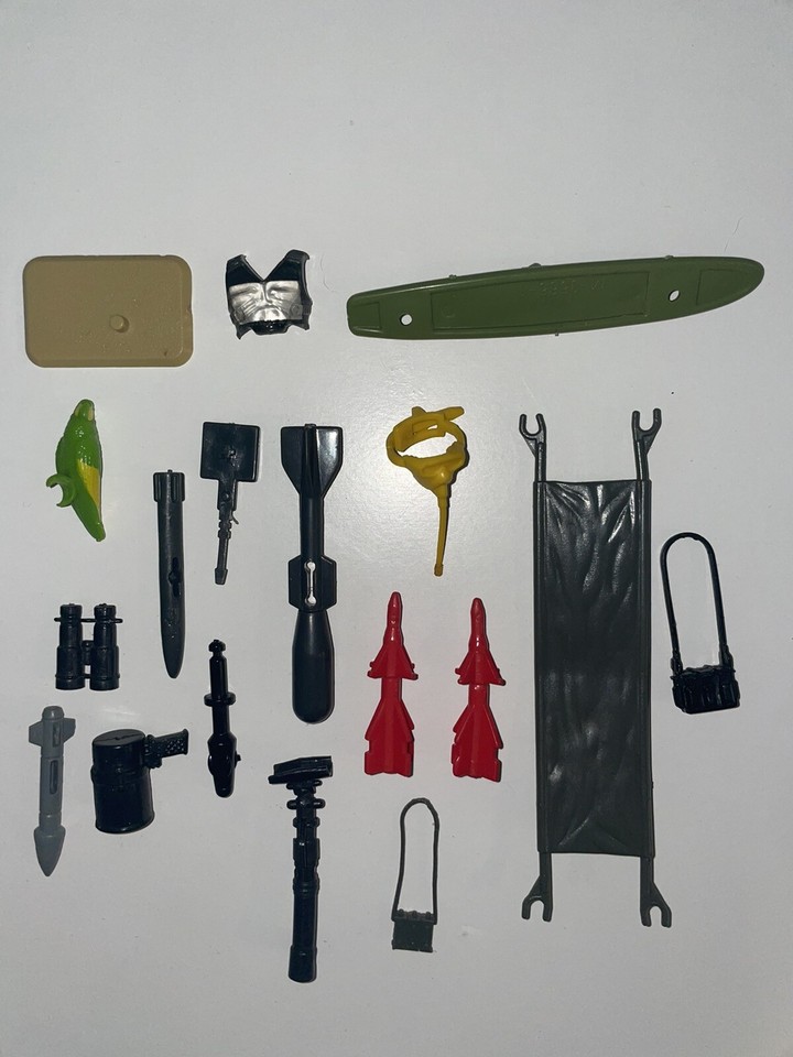 Vintage GI Joe Parts Lot Accessories 80s Hasbro Stretcher Missles ...