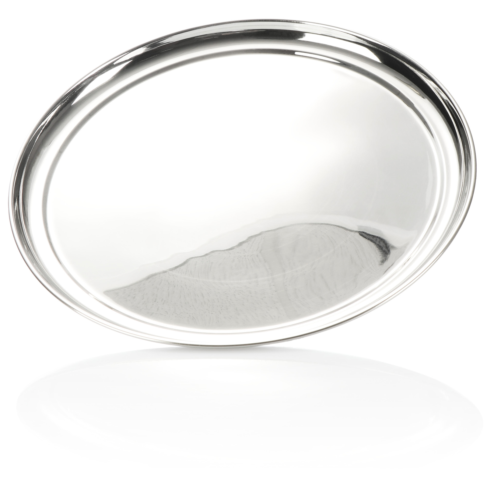 Servier-Tablett aus Edelstahl - rundes Tablett - Edelstahl ...