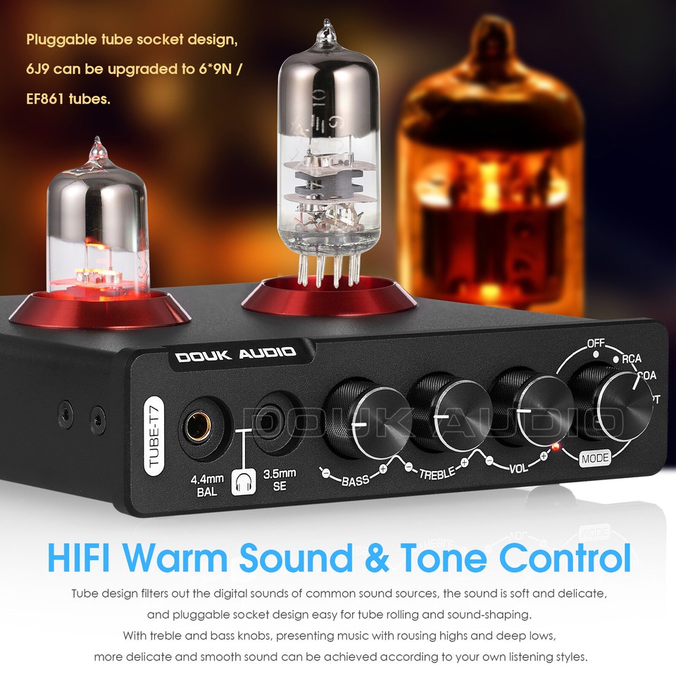 Mini Tube DAC Preamp COAX/OPT to RCA Converter Balanced Headphone Amp ...