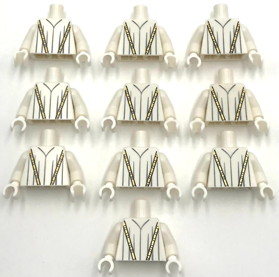 Lego 10 New White Minifigure Wizard Robe Figure Pieces | eBay