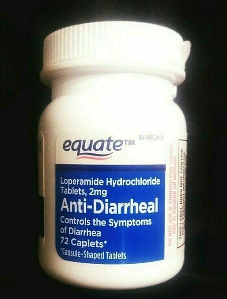 Equate Anti-Diarrheal Loperamide Hydrochloride Caplets 2mg 72 Caplets ...