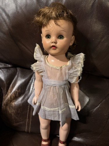 Vintage 1950s 15" Plastic Body Rubber Head Walking Doll Jointed 72 Mark ...