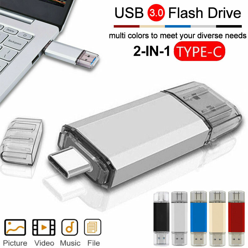 USB C MEMORY STICK TYPE-C USB 3.0 FLASH DRIVE 128GB 64GB 32GB 16GB 8GB ...