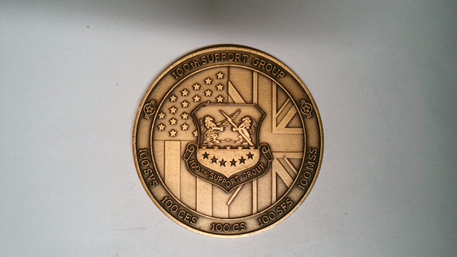 CHALLENGE COIN 100TH SUPPORT GROUP SUPPORTING TEAM MILDENHALL | eBay