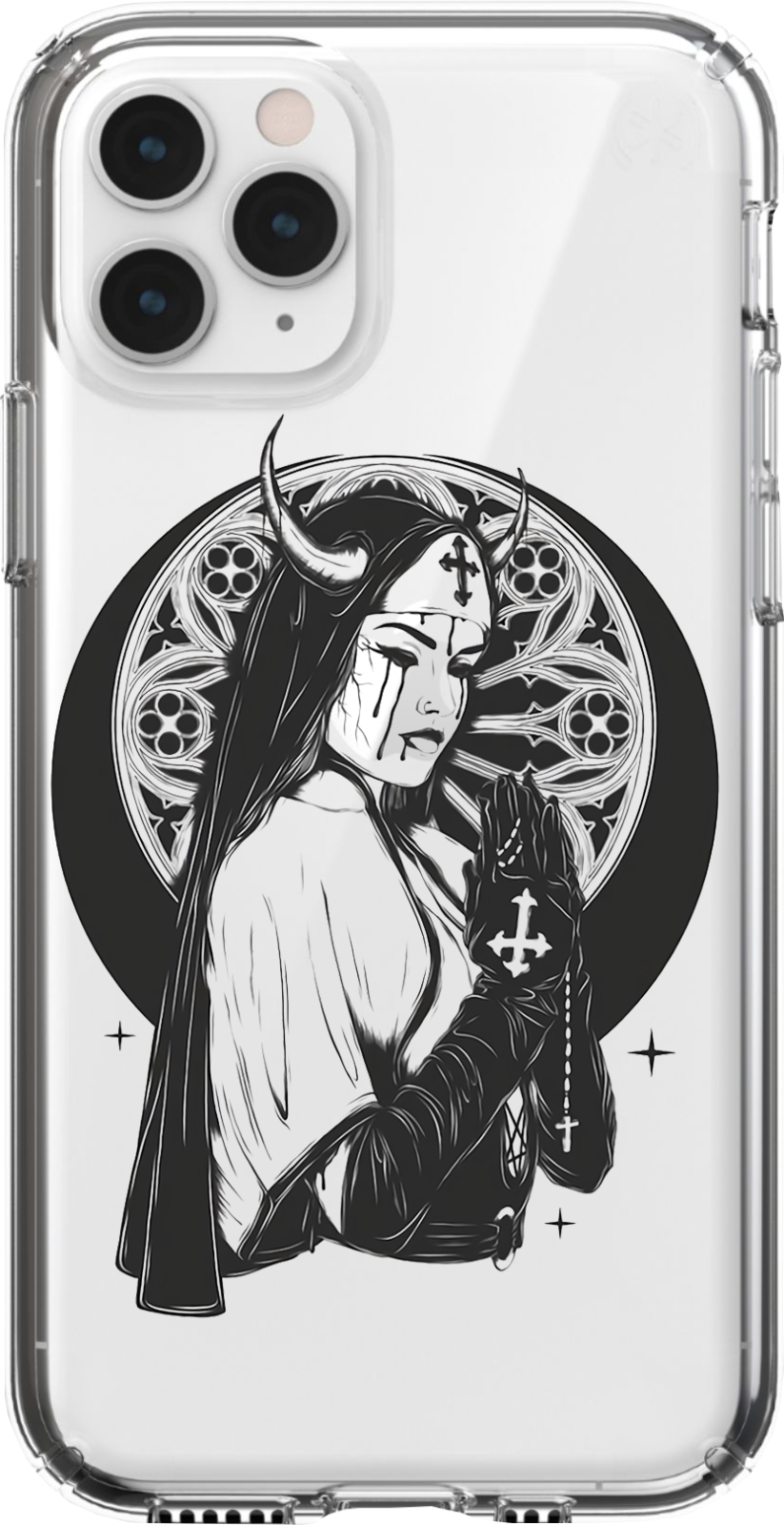 Silicone Cover Case Demon Devil Cosplay Possesed Nun God Goth Emo Girl ...