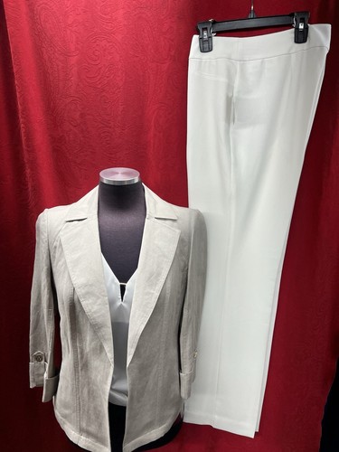 KASPER PANT SUIT/NEW WITH TAG/RETAIL$280/LINED/SIZE 6/LINEN BLAZER | eBay