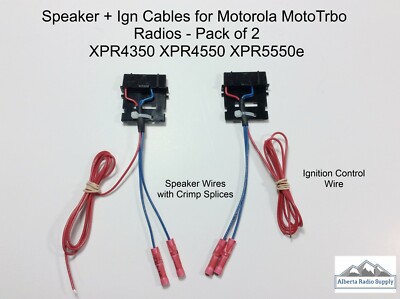 Motorola MotoTrbo Speaker-Ignition Plug x 2 XPR5550e XPR4550 XPR4350 ...