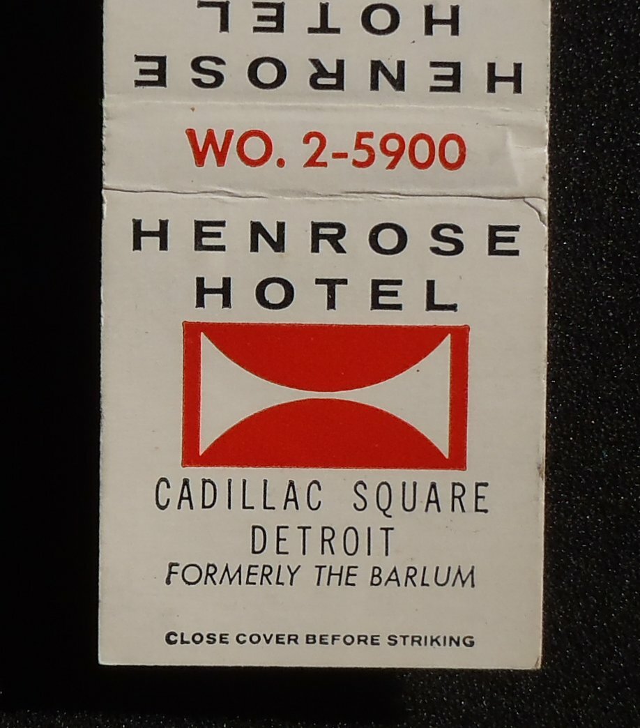 1950s Henrose Hotel Cadillac Square Formerly the Barlum Detroit MI ...