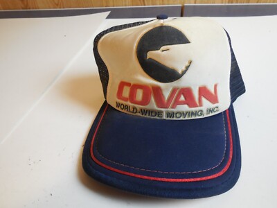 P4 Rarer Vintage Foam Covan World-Wide Moving Inc. Hat Cap Mesh Vtg 80s ...