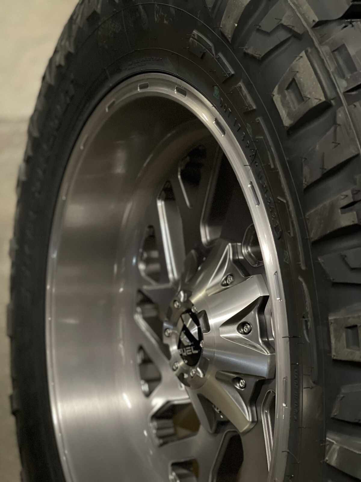 20x10 Fuel D715 Platinum Wheels 35" Nitto AT Tires 8x6.5 Chevy ...