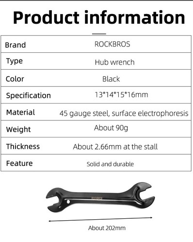 ROCKBROS 13-16mm Repair Wrench Bicycle Hub Spanner Bike Pedal Installation Tools | eBay