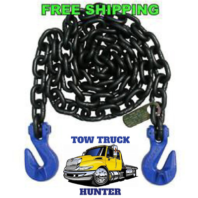 G100 1/2" x 15' Chain with Grab & Grab Hooks.Wrecker,Rollback,Tow Truck ...