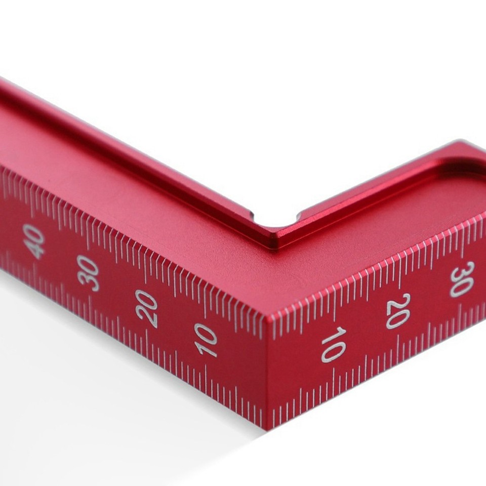 L-Shaped Square Small Red Graduated Right-Angle Positioning Ruler ...