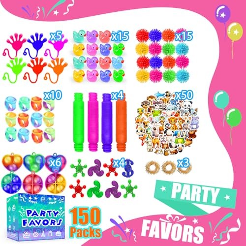 for Kids 8-12 4-8, 150-Pack Fidget Toys Bulk, Treasure Box Toys Party ...