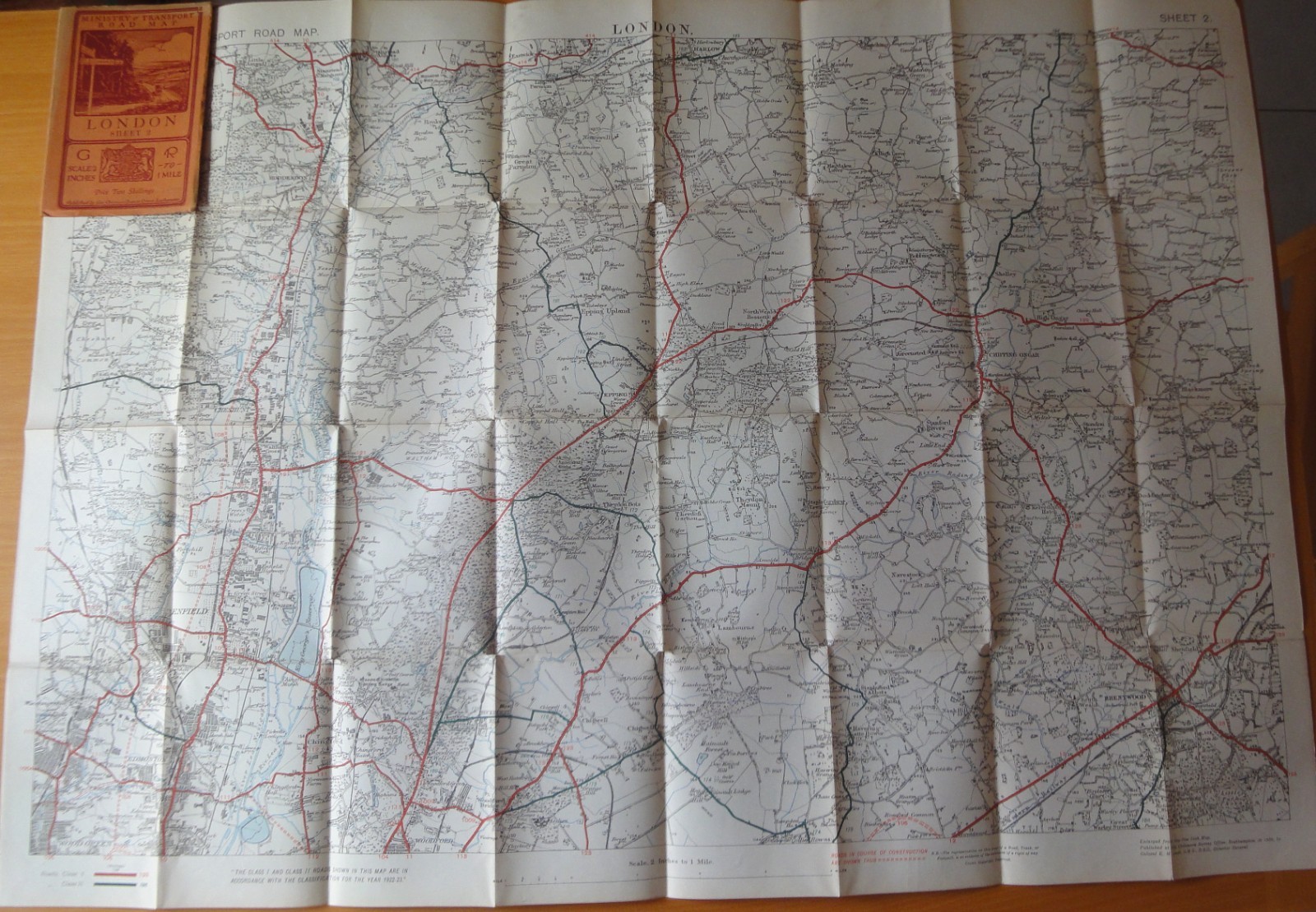 Ordnance Survey 2" Ministry of Transport Road Map of London Sheet 2 ...
