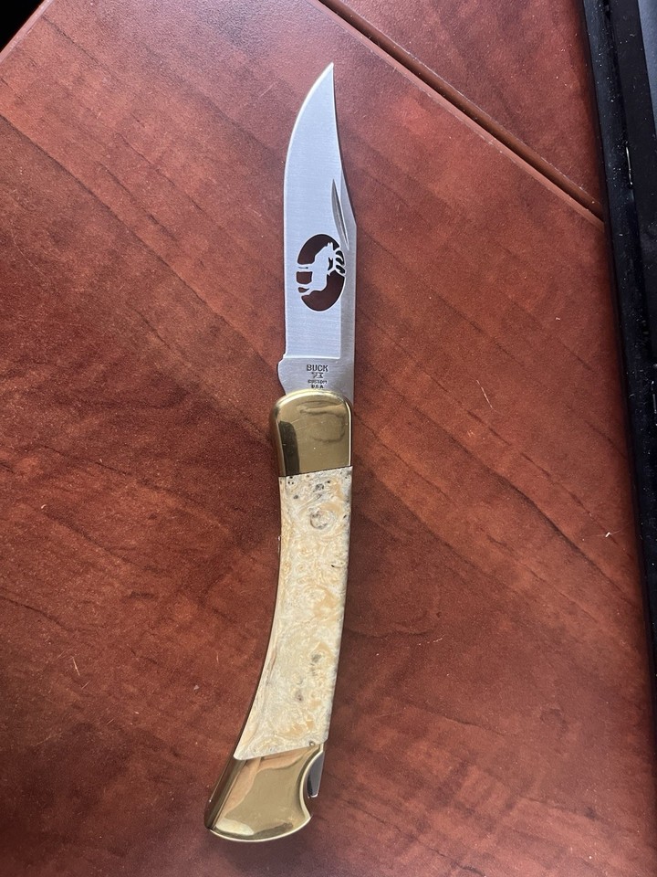Buck 110 Limited Edition Box Elder Scales. Elk Cutout Knife. | eBay