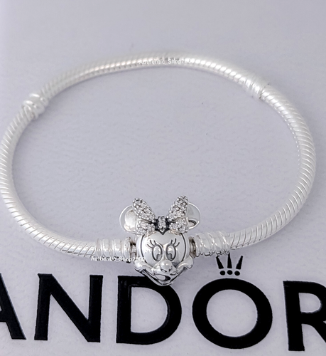 NEW 100% Authentic PANDORA DISNEY 925 Pavé Minnie Mouse Charm Bracelet ...