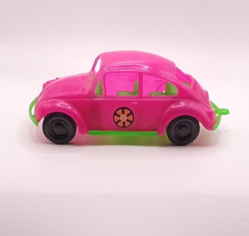 Vintage Volkswagen Beetle Model Plastic Toy Car Pink | eBay