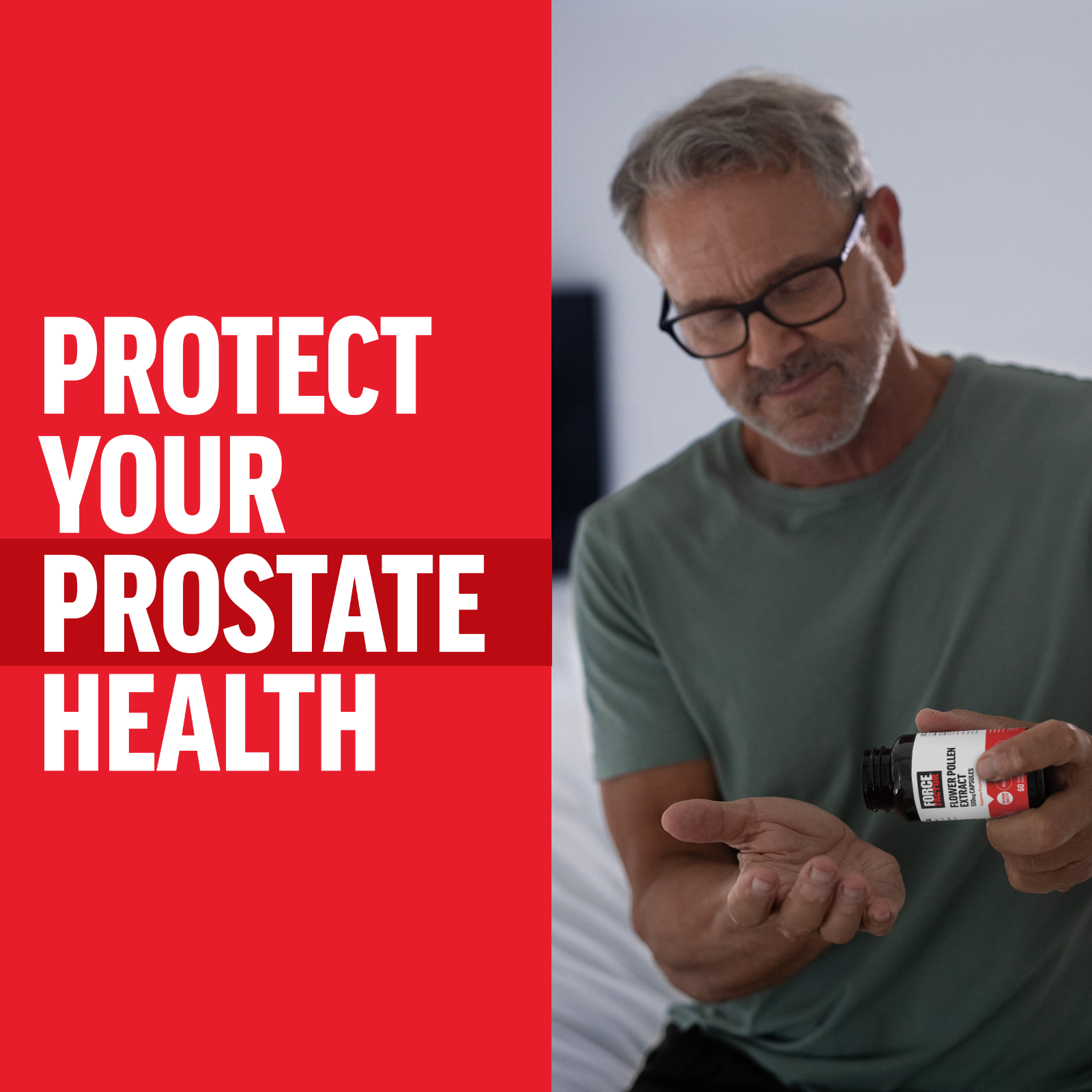 Force Factor Flower Pollen 500mg Prostate Support Supplement for Men’s ...