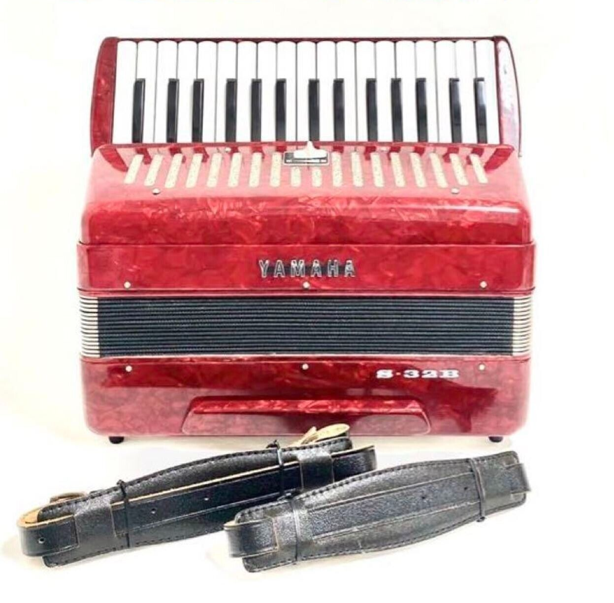 YAMAHA Accordion S-32B Keyboard Musical Instruments Red Used Japan | eBay