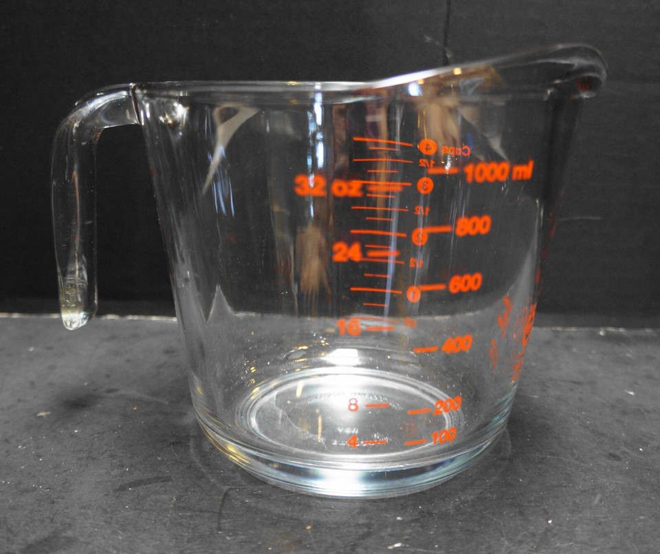 Target Made by Design 4 Cup Measuring Cup Red Print Clear Glass | eBay