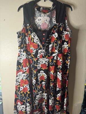 sucrefas dress Skeletons Print Size 4x | eBay