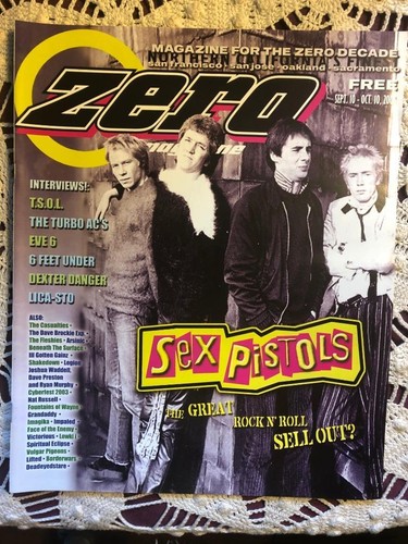 ZERO Magazine Sept 2003 norcal rock punk sex pistols tsol 6 feet under ...