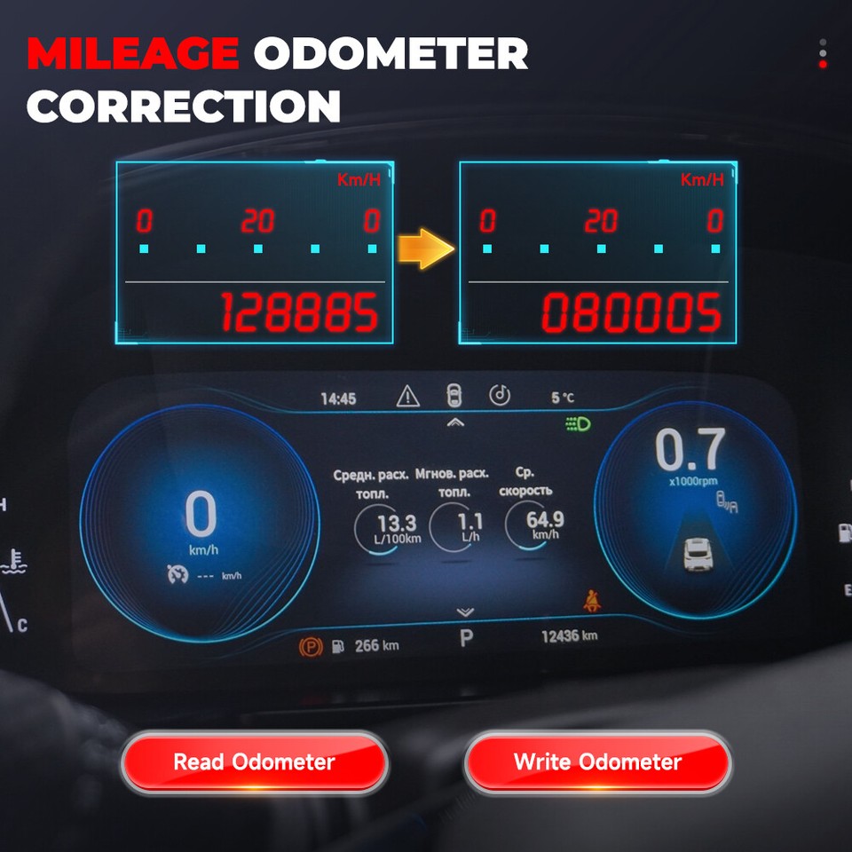 Car Odometer Correction Mileage Adjustment Cluster Calibration Tool ...