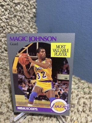Magic Johnson 1990-91 NBA Hoops MVP Card # 157 | eBay