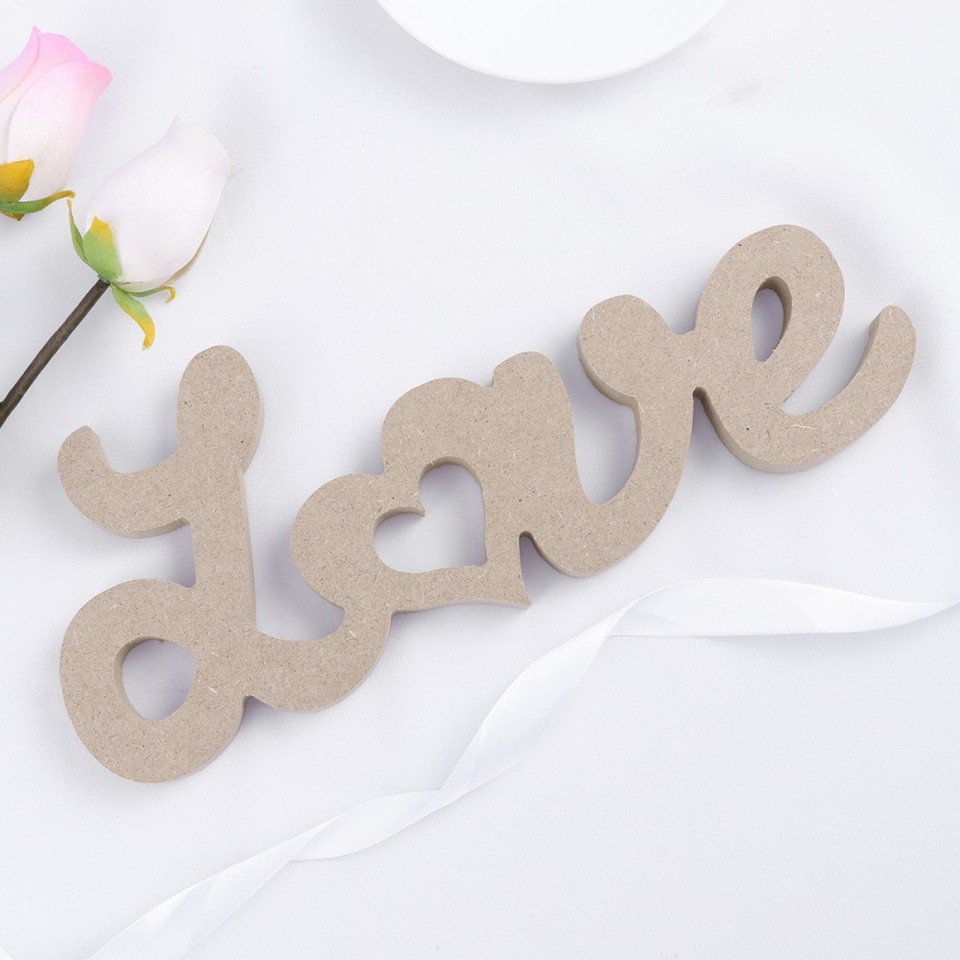 Love Word Statue Decor Wedding Instructions Signs Wooden Letter ...
