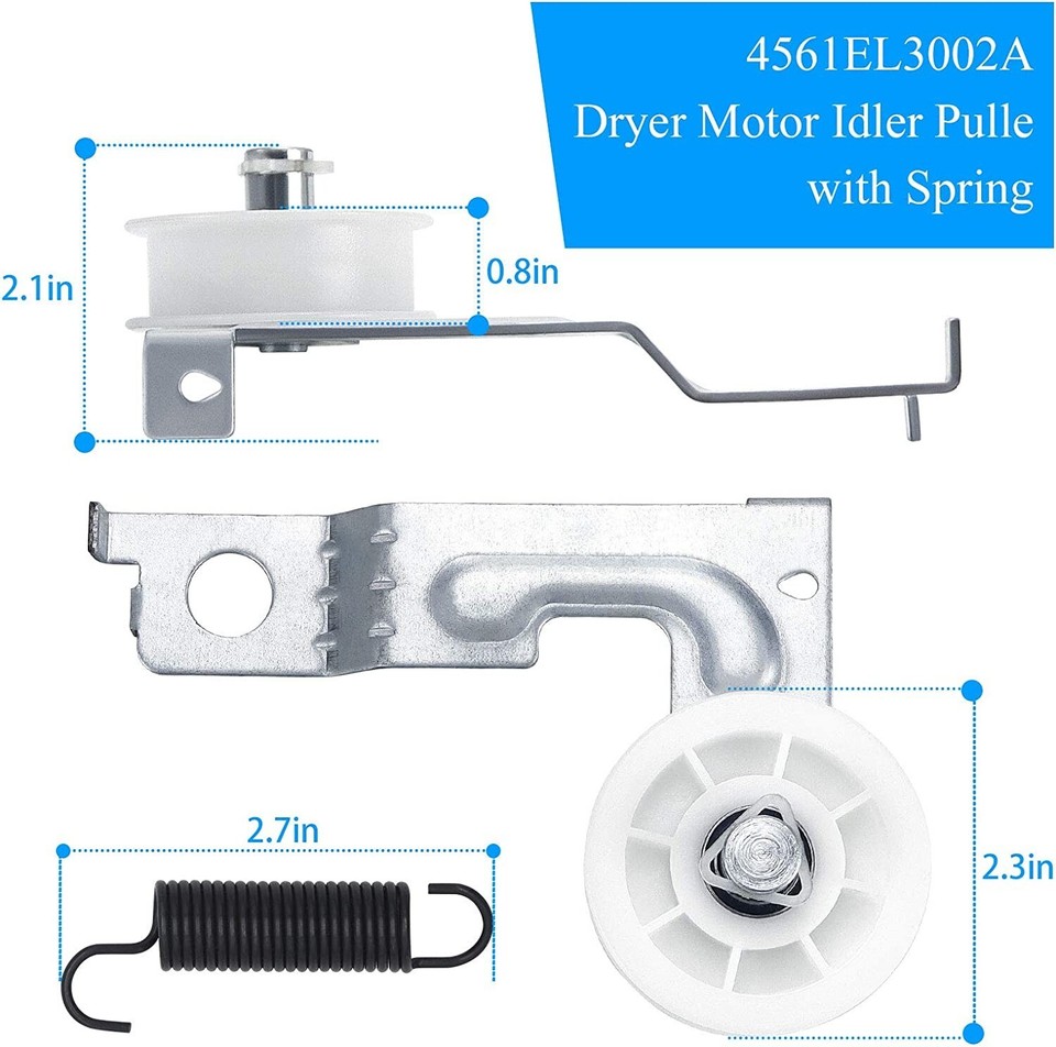 4581EL2002C Dryer Drum Roller Wheel and Shaft Pack of 4 For LG ...