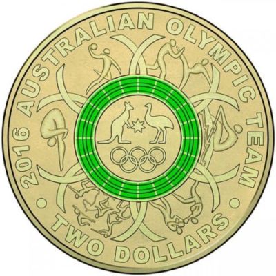 2016 Olympic $2 Coin Australian Two Dollars " GREEN Ring " | eBay