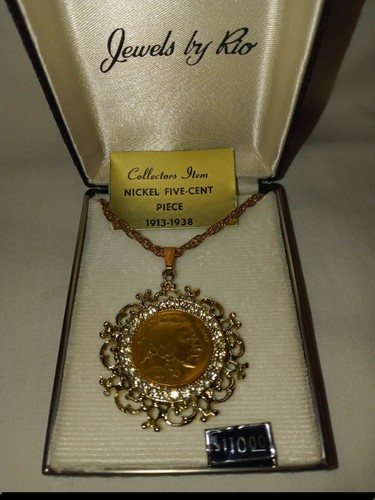 Jewels By Rio Collector's Item Nickel 5 Cent Piece 1936 Necklace ...