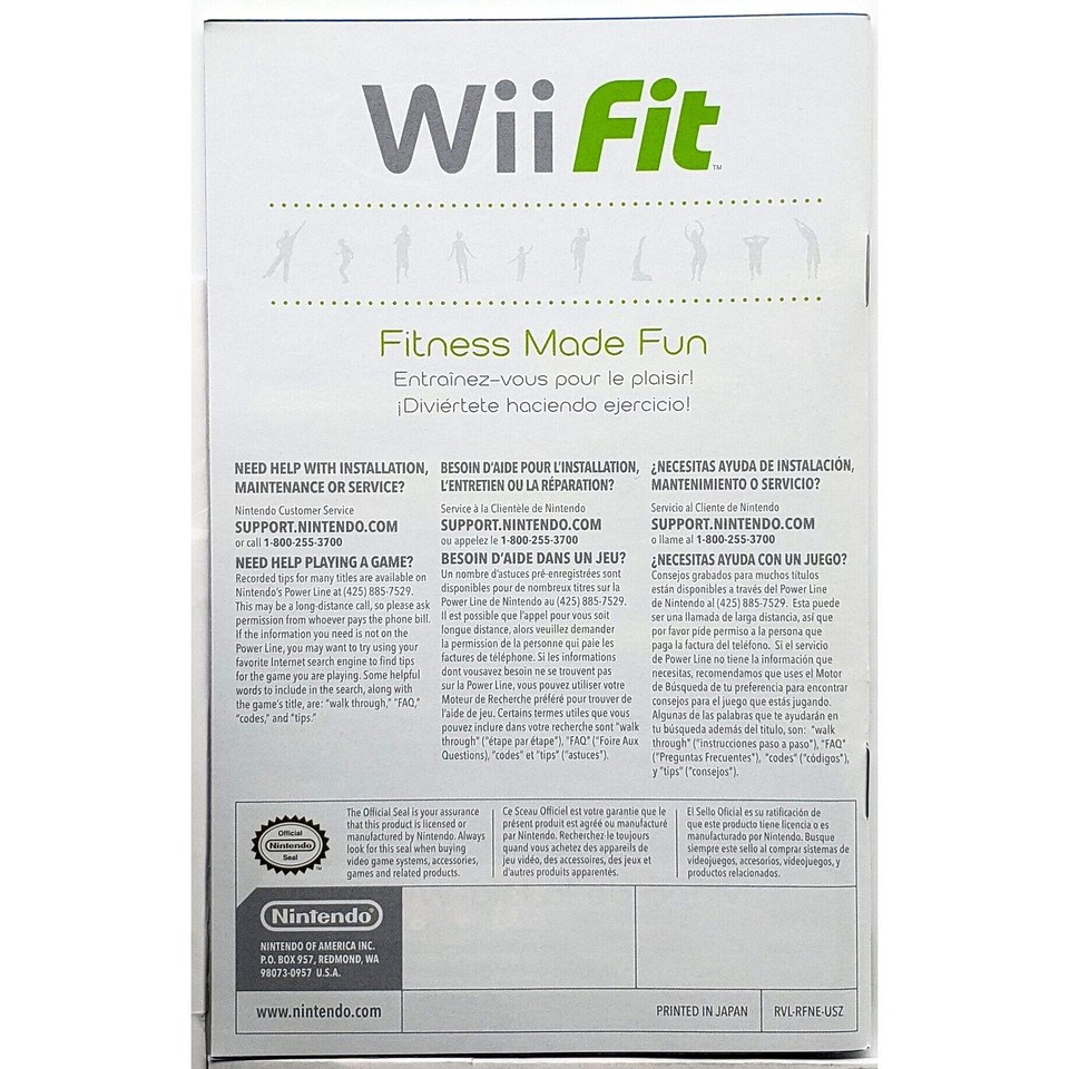(Manual Only) Wii Fit Only - Nintendo Wii Pristine Authentic ...