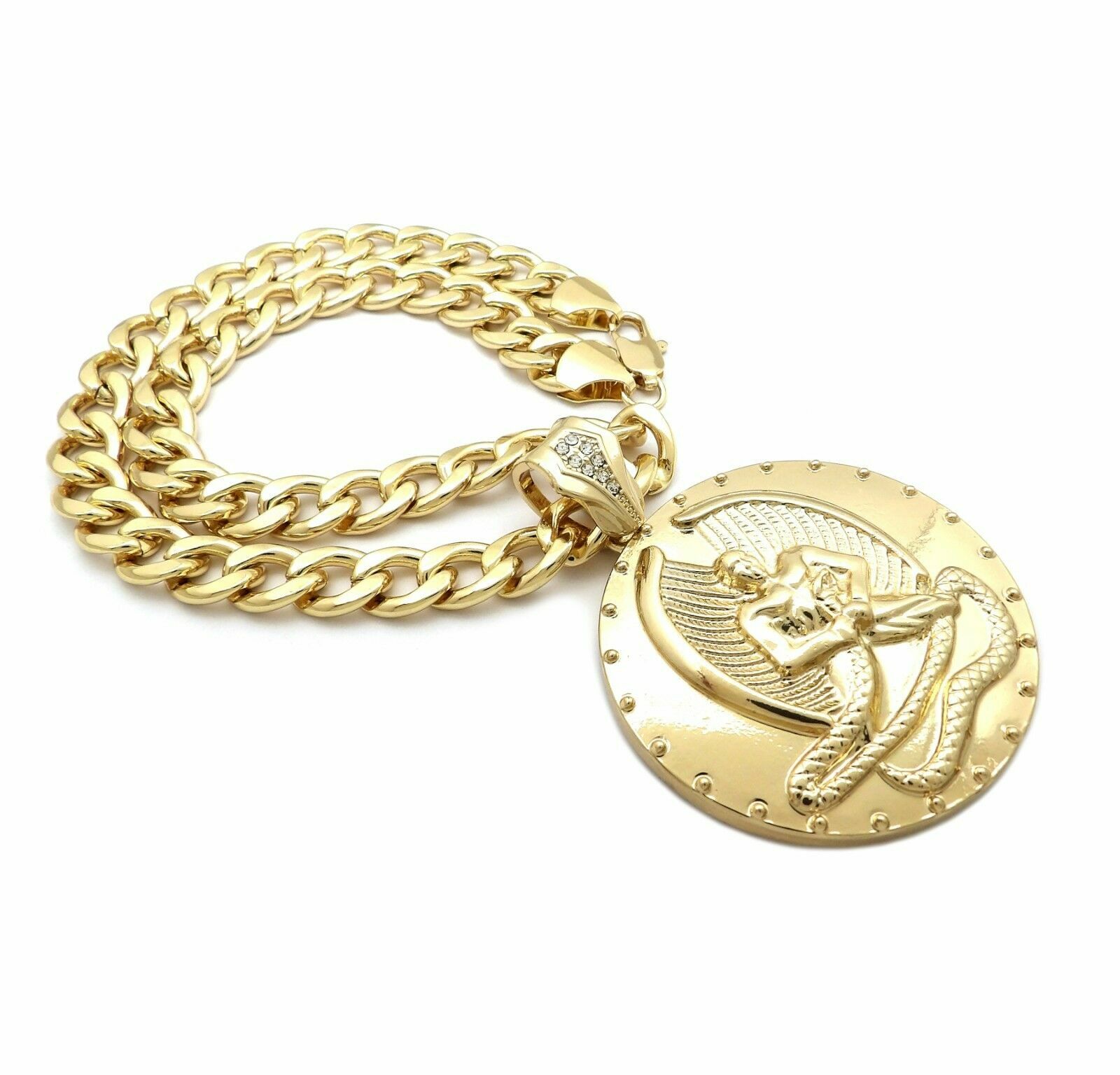 ICED HIP HOP 2PAC EUPHANASIA PENDANT & 11mm 20" CUBAN CHOKER CHAIN ...