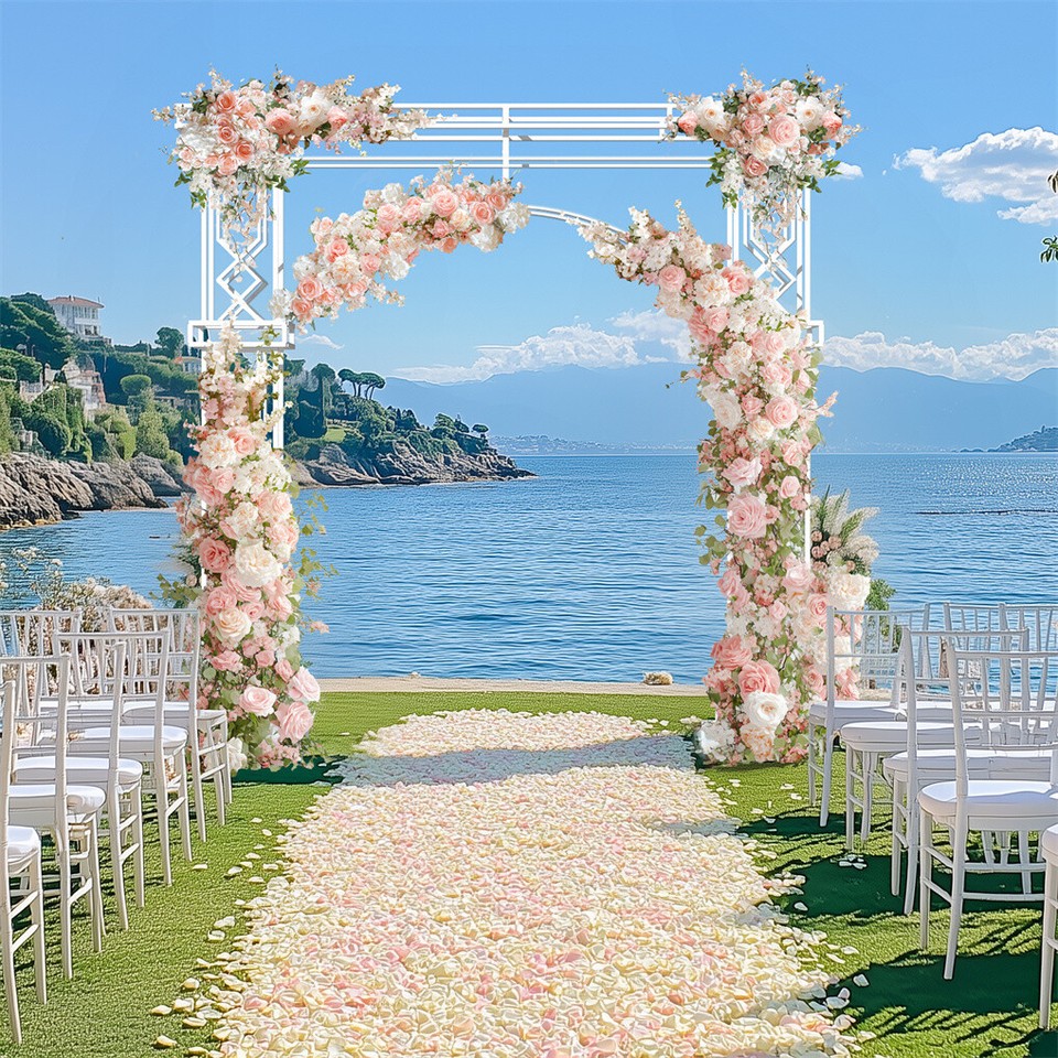 Extra LargeWhite Wedding Archway Stand Celebration Ceremony Backdrop ...
