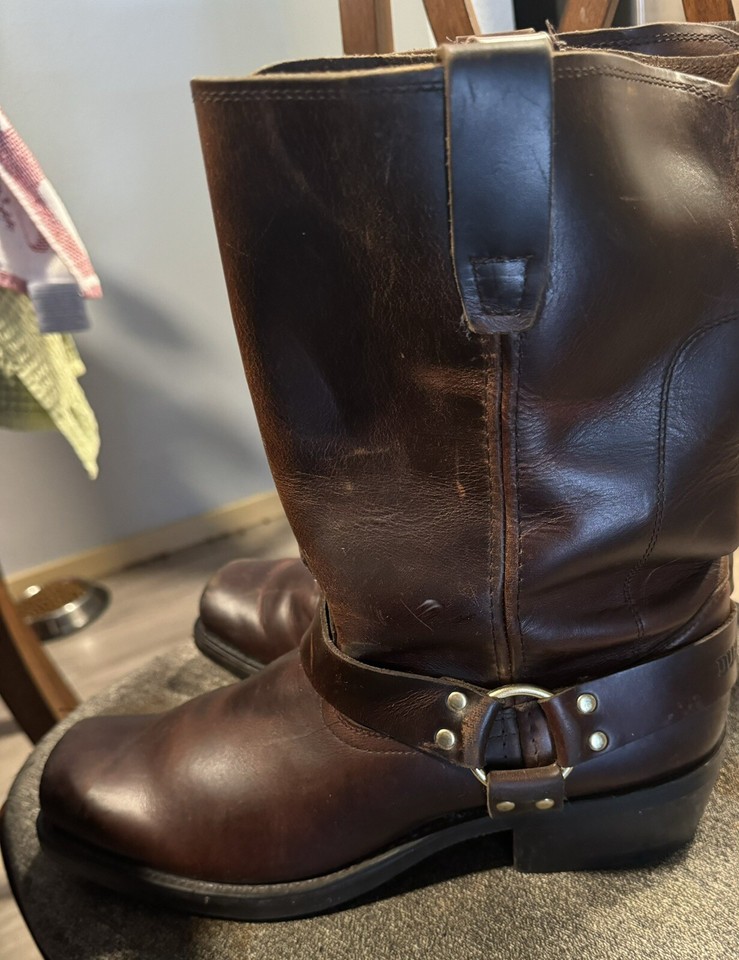 DURANGO CROSSROADS BROWN LEATHER HARNESS MOTORCYCLE BOOTS DB514 MEN'S ...