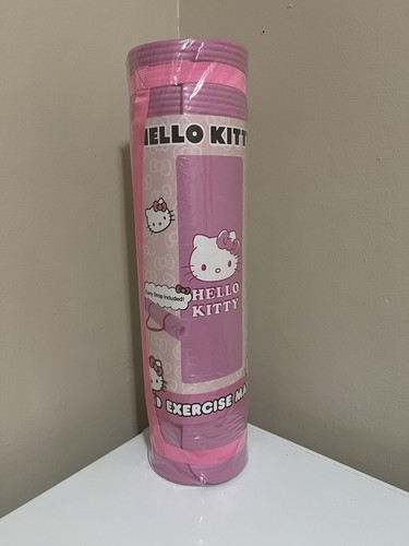Hello Kitty Sanrio Exercise Yoga Pink Mat 24"W×68"L -10mm W/bright Pink ...