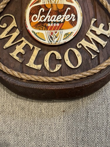 Vintage Schaefer Beer Nautical Green Lighted Sign Bar Wall Decor ...