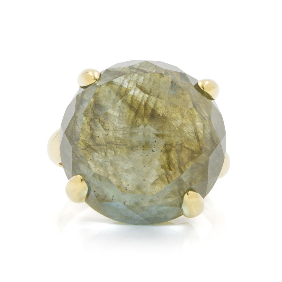 Ippolita 18k Gold Blue Topaz Labradorite Multi-Colored Doublet Ring # ...
